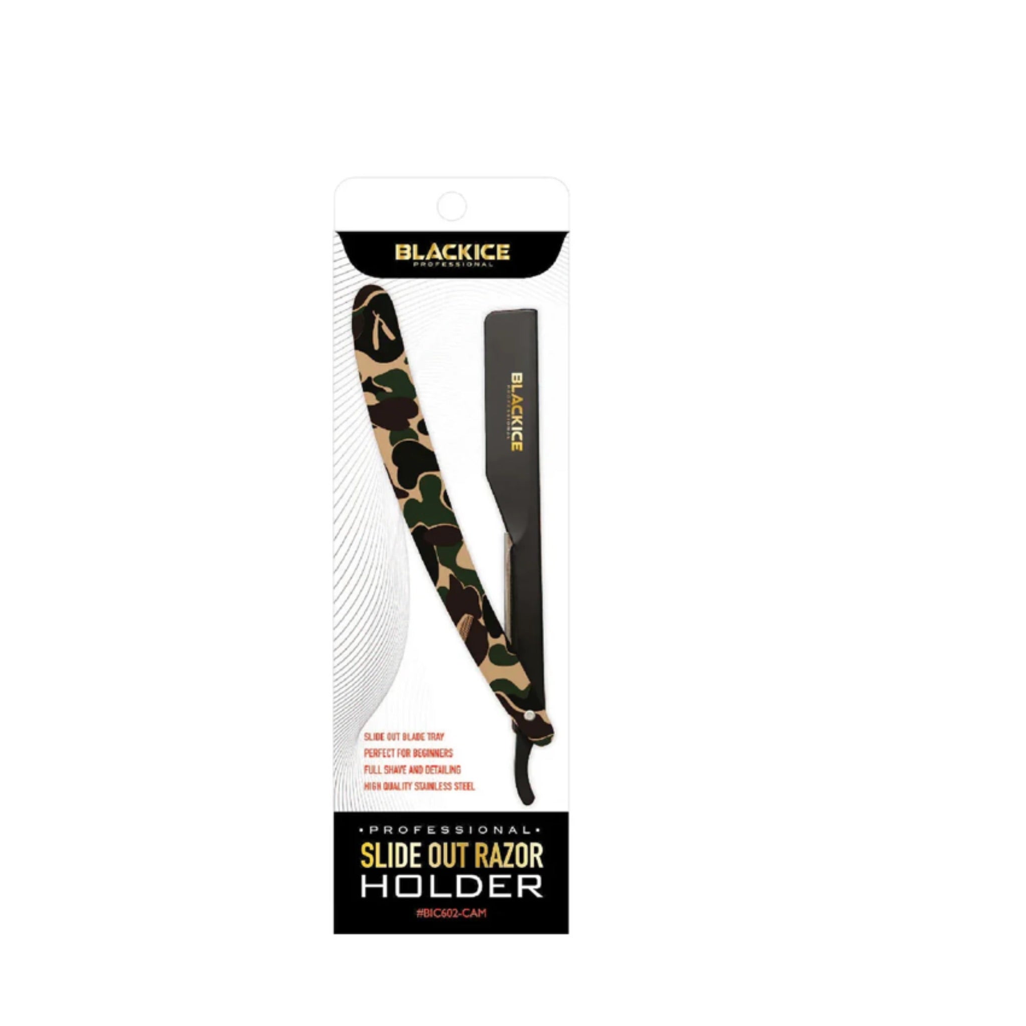 Black Ice Camo Slide Out Razor Holder – Royal Barber Supply
