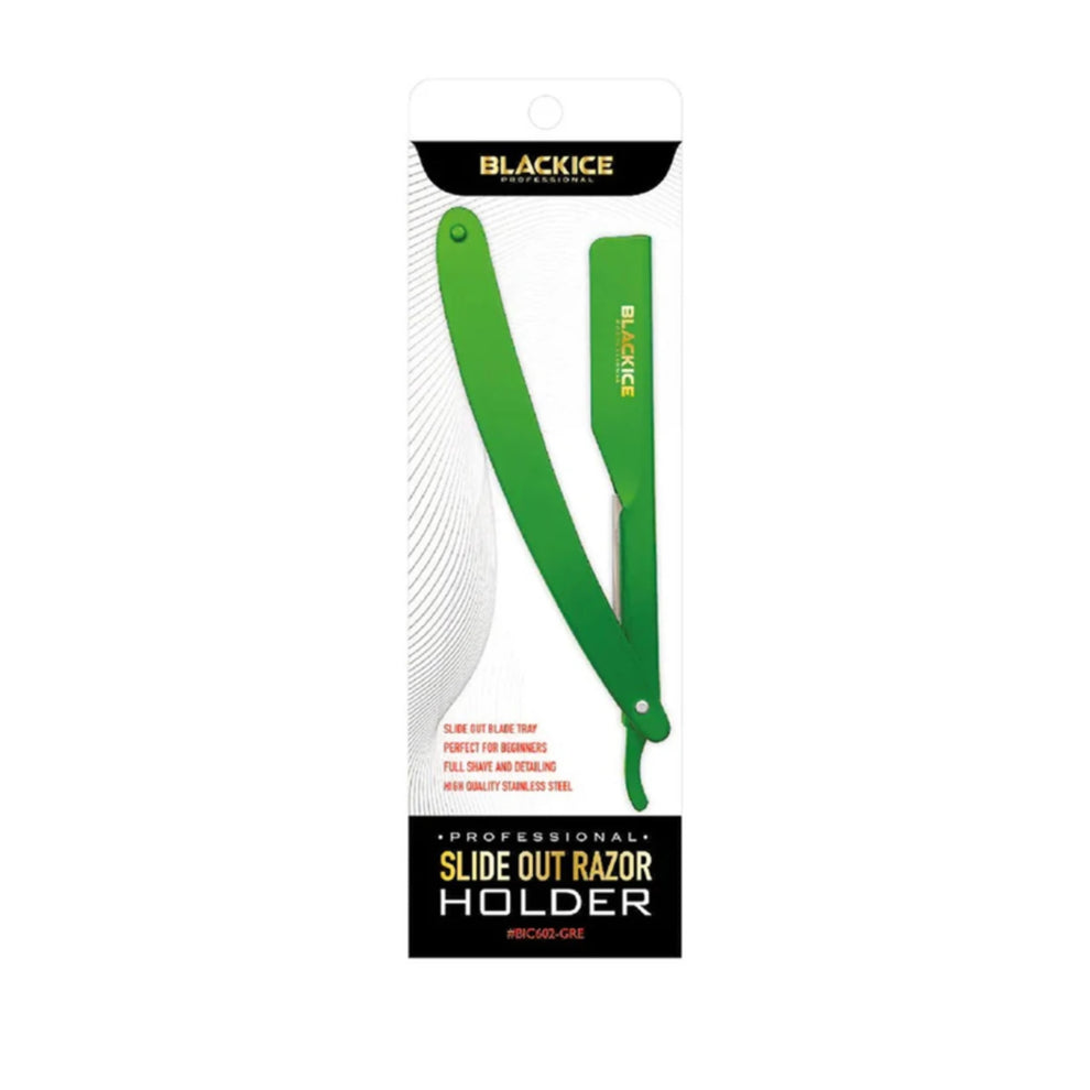 Black Ice Lime Green Slide Out Razor Holder – Royal Barber Supply
