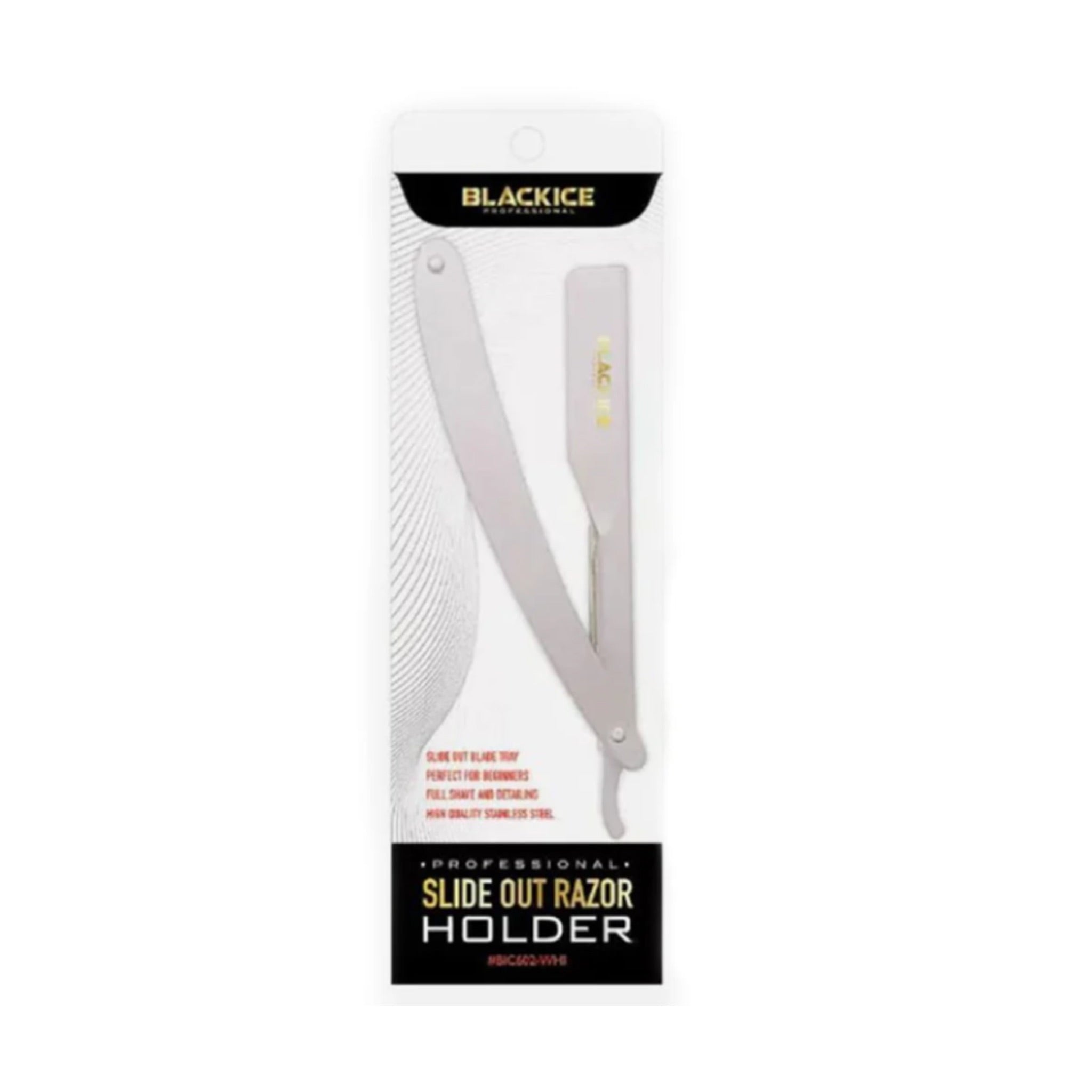 Black Ice White Slide Out Razor Holder – Royal Barber Supply